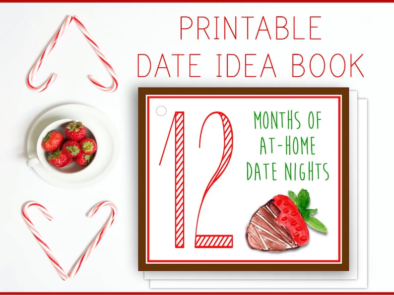 At-home Date Night Flip Book, Printable Date Idea Cards, Couples Gift ...
