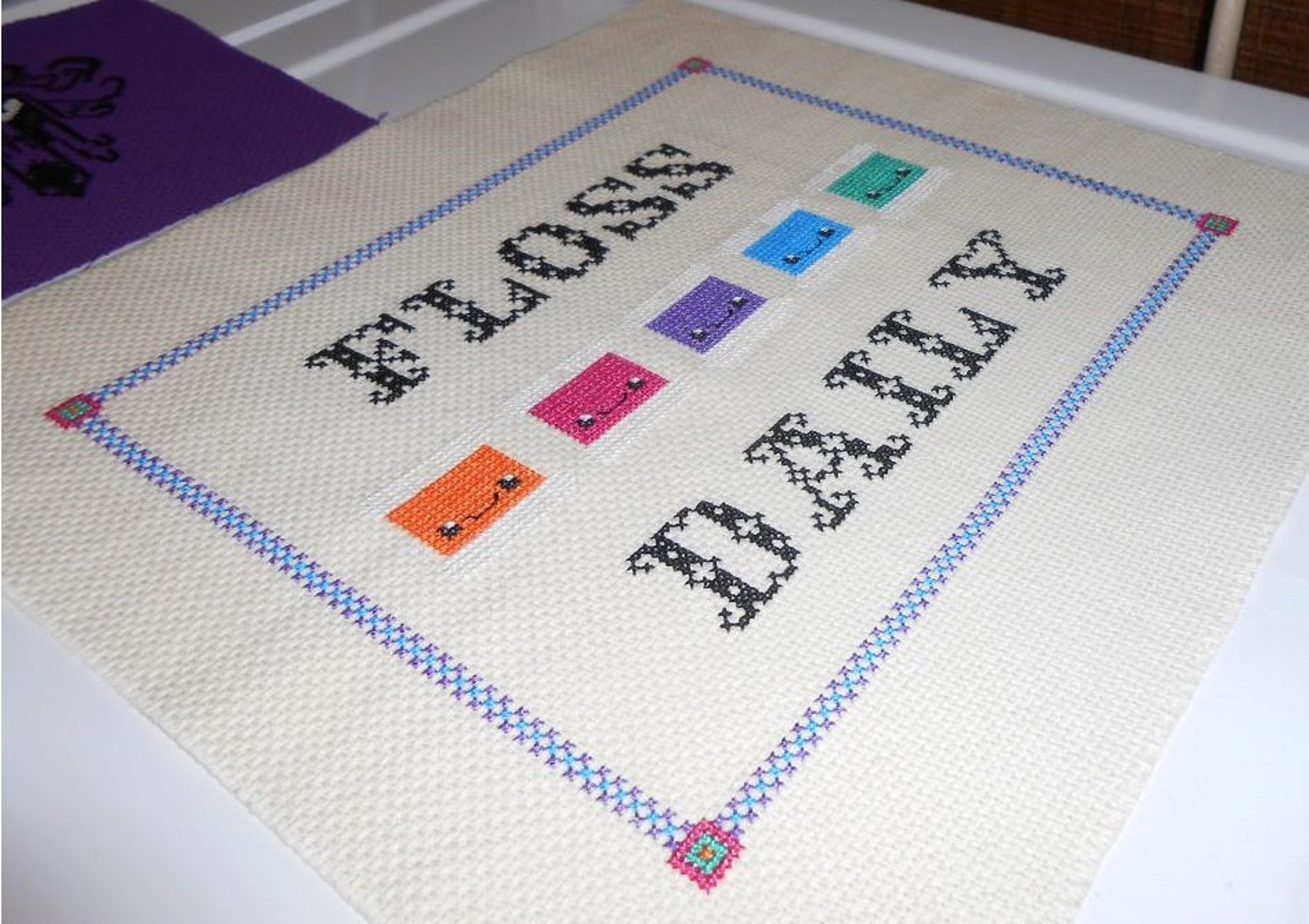 Floss Daily Cross Stitch Pattern // Funny Xstitch Digital Download ...