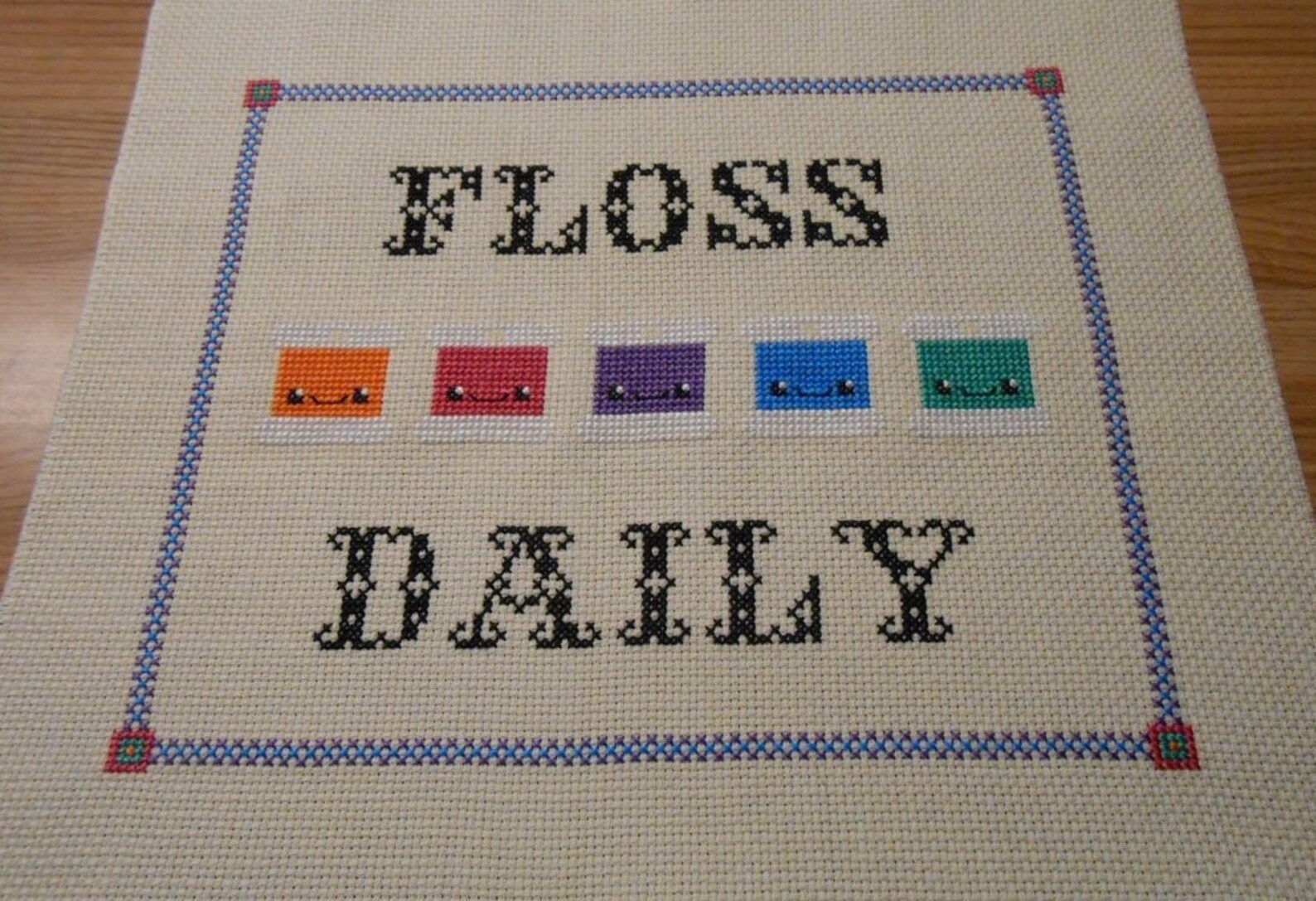 Floss Daily Cross Stitch Pattern // Funny Xstitch Digital Download ...