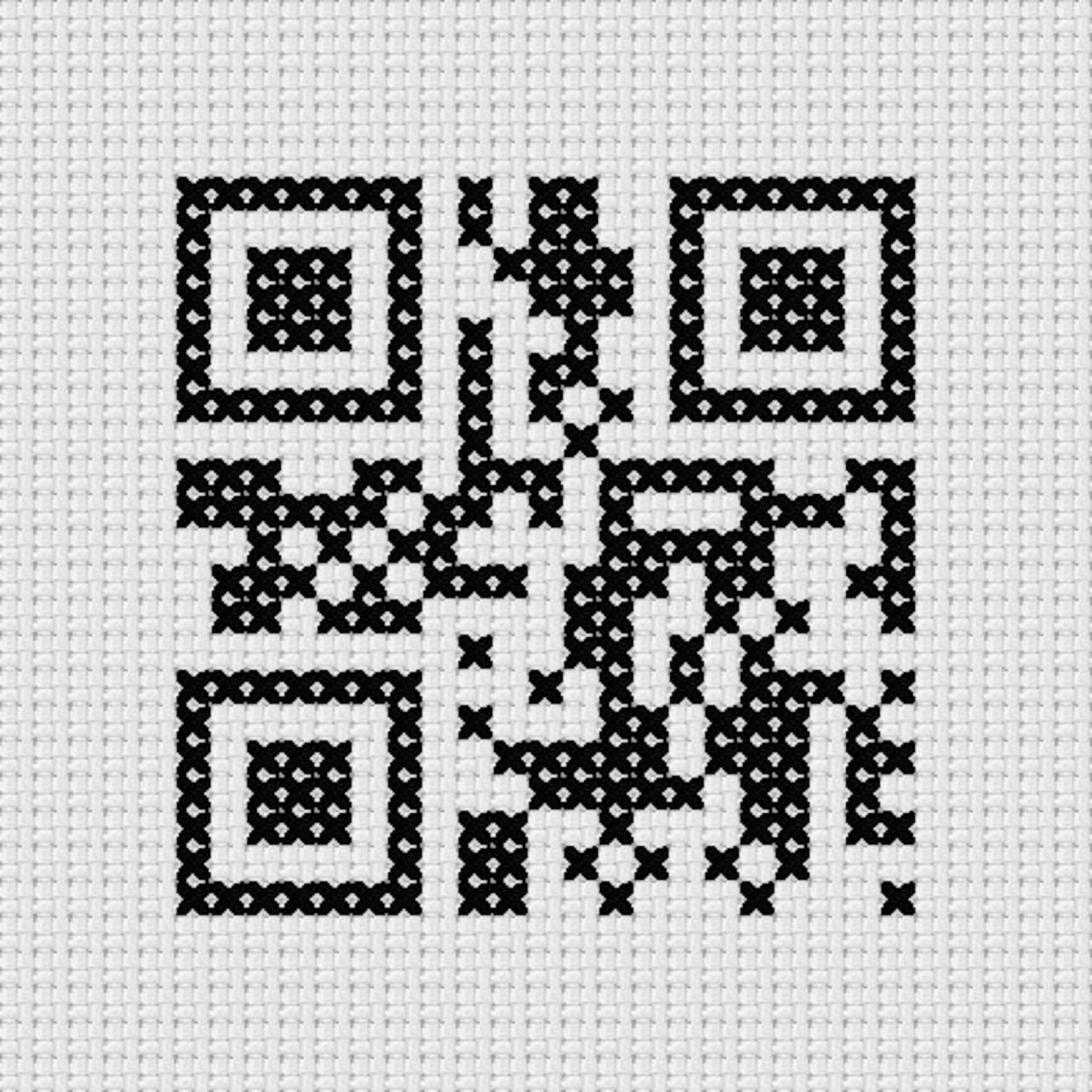 NSFW // MATURE // Adult // Go F*ck Yourself QR Code Cross Stitch ...