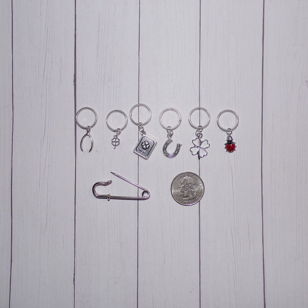 Good Luck Themed Knitting Stitch Markers // Prosperity Progress Keepers ...