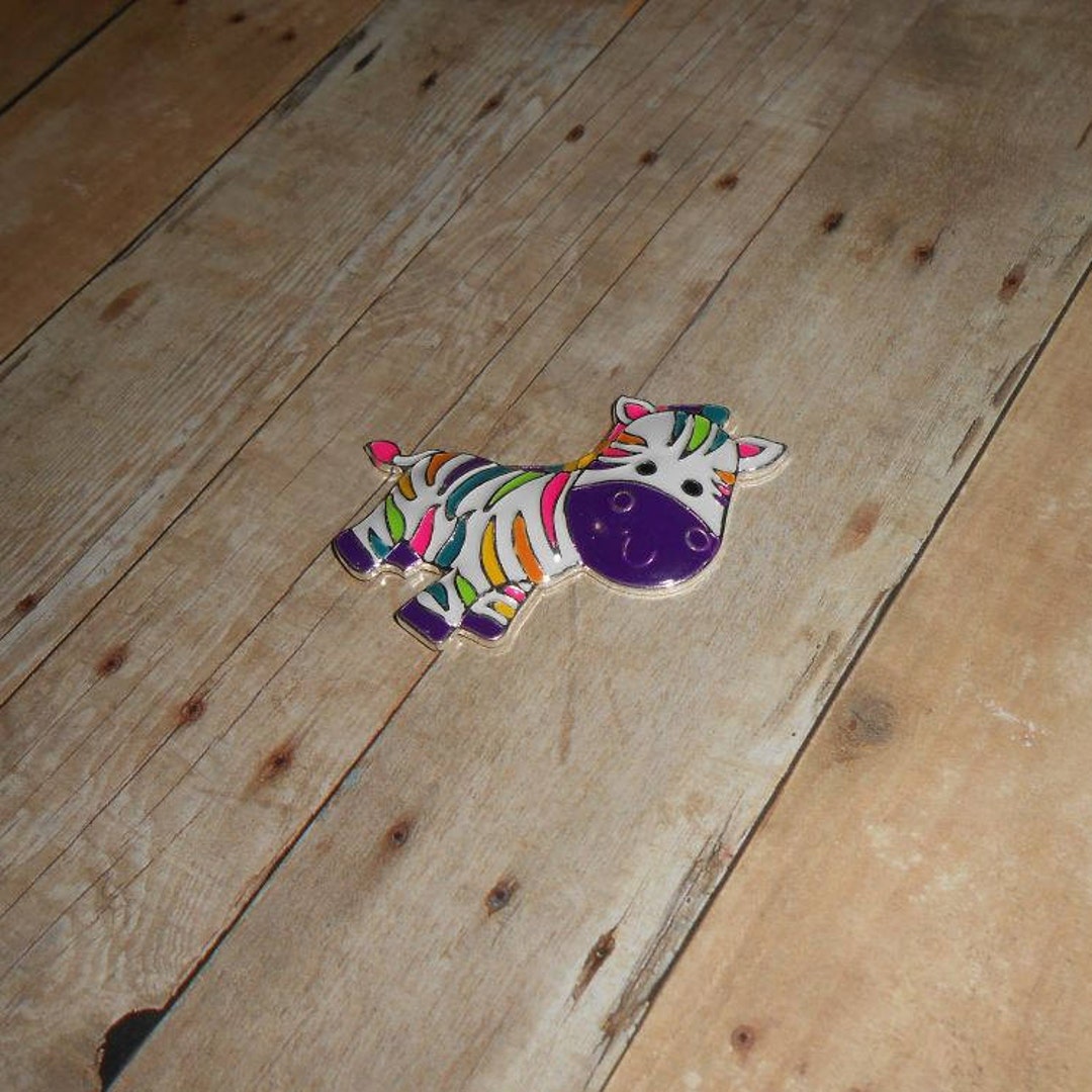Rainbow Zebra Needleminder // Zoo Animal Needle Minder // Neon Zebra ...