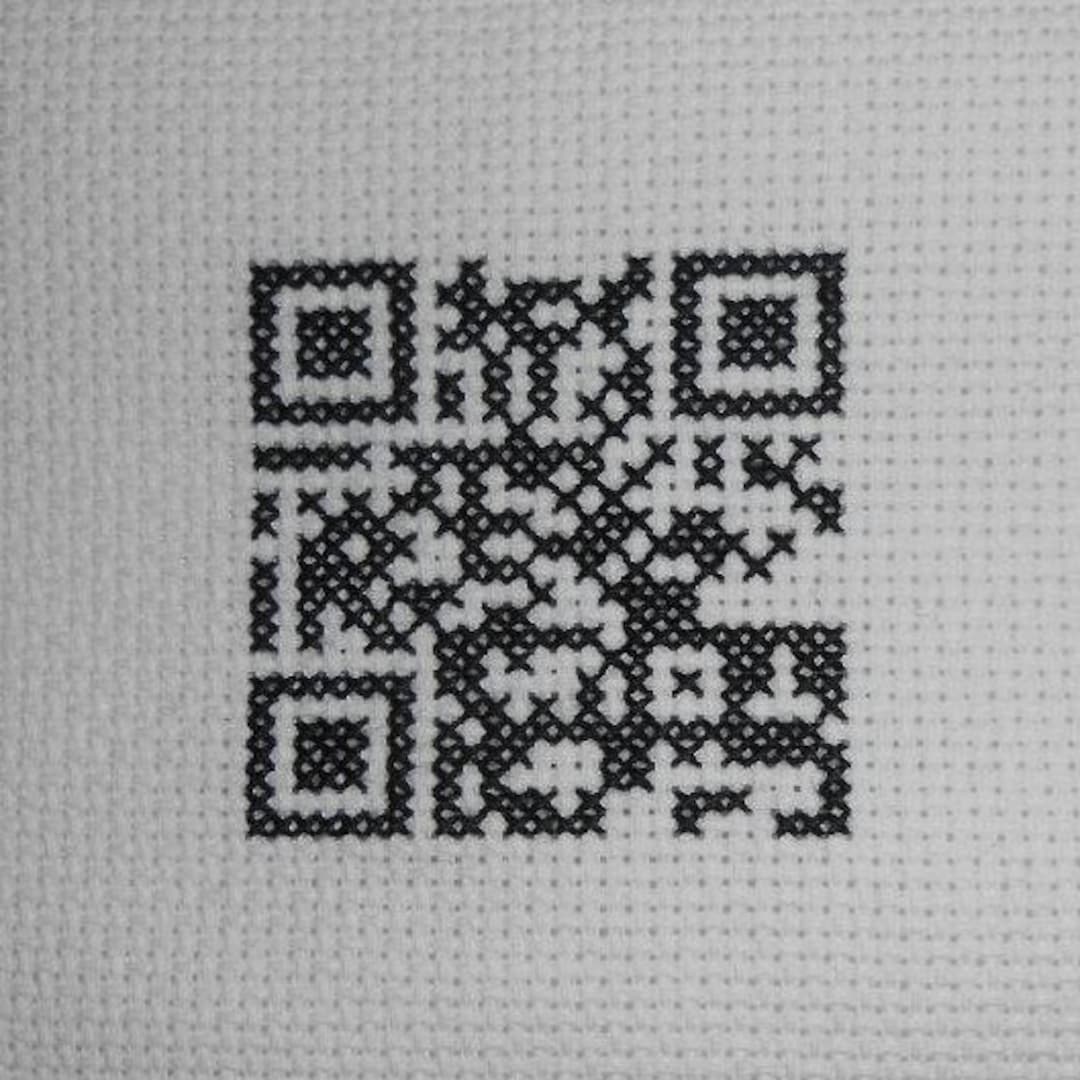 This is the Zodiac Speaking QR Code Cross Stitch Pattern // Digital ...