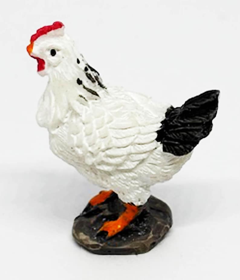 Dolls House Miniature Resin Chickens, Chicks and Rooster 1:12th Scale ...