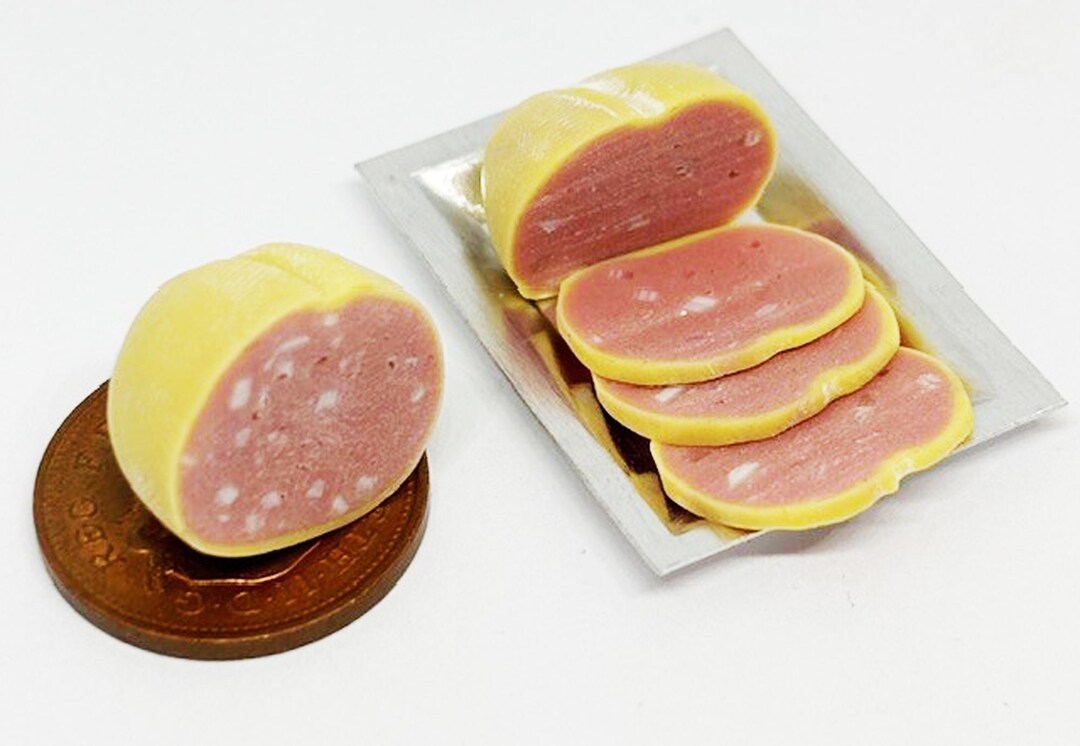 Dolls House Breaded Ham Joint Loose and on a Tray Handmade Miniature ...
