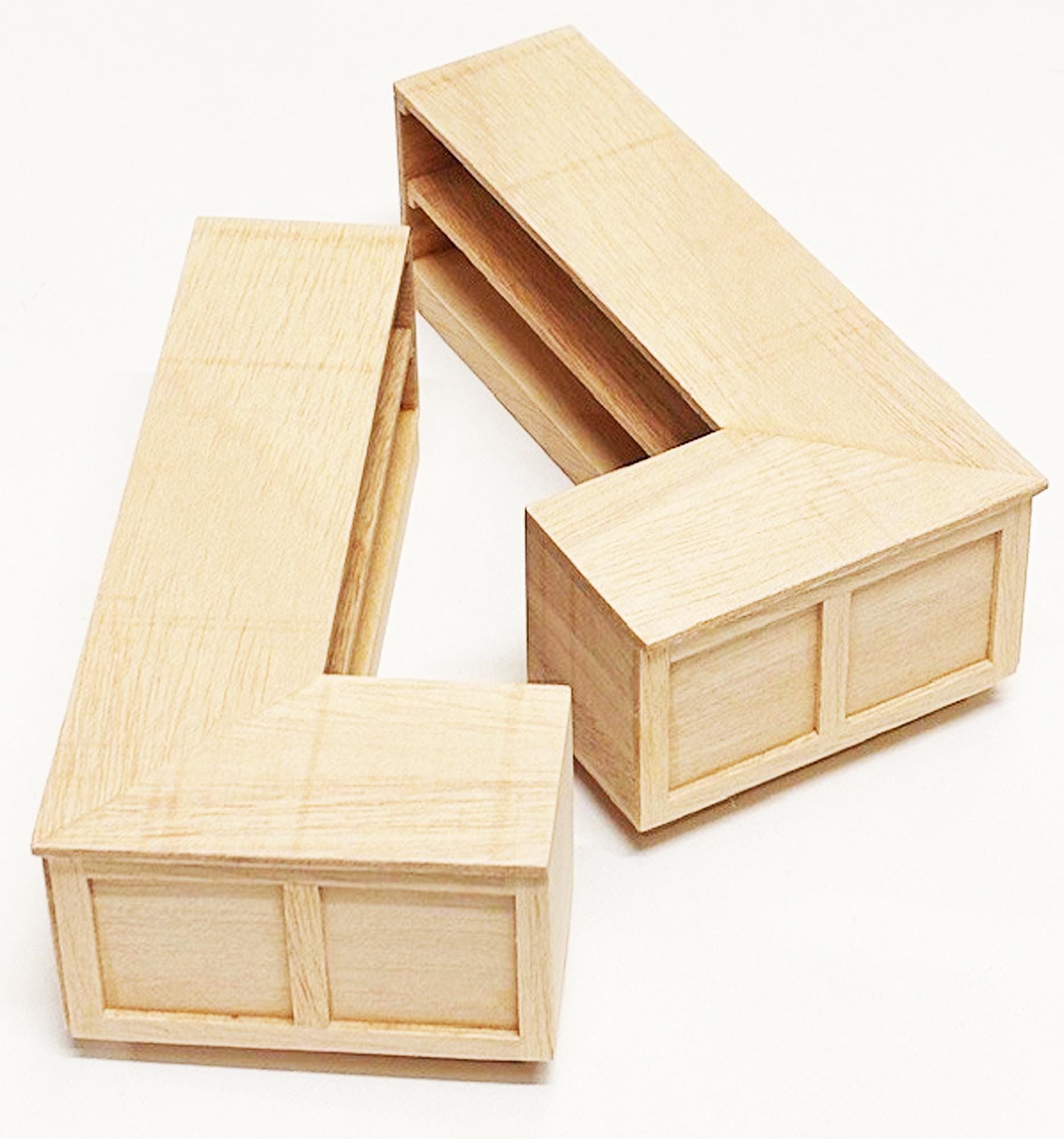 Dolls House Large Angled Counter Natural Finish Bar Accessories ...