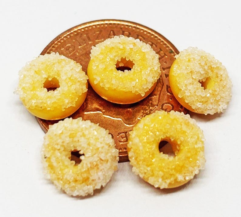 Dolls House Miniature Sugared Donuts: 1/12th Scale Bakery - Etsy