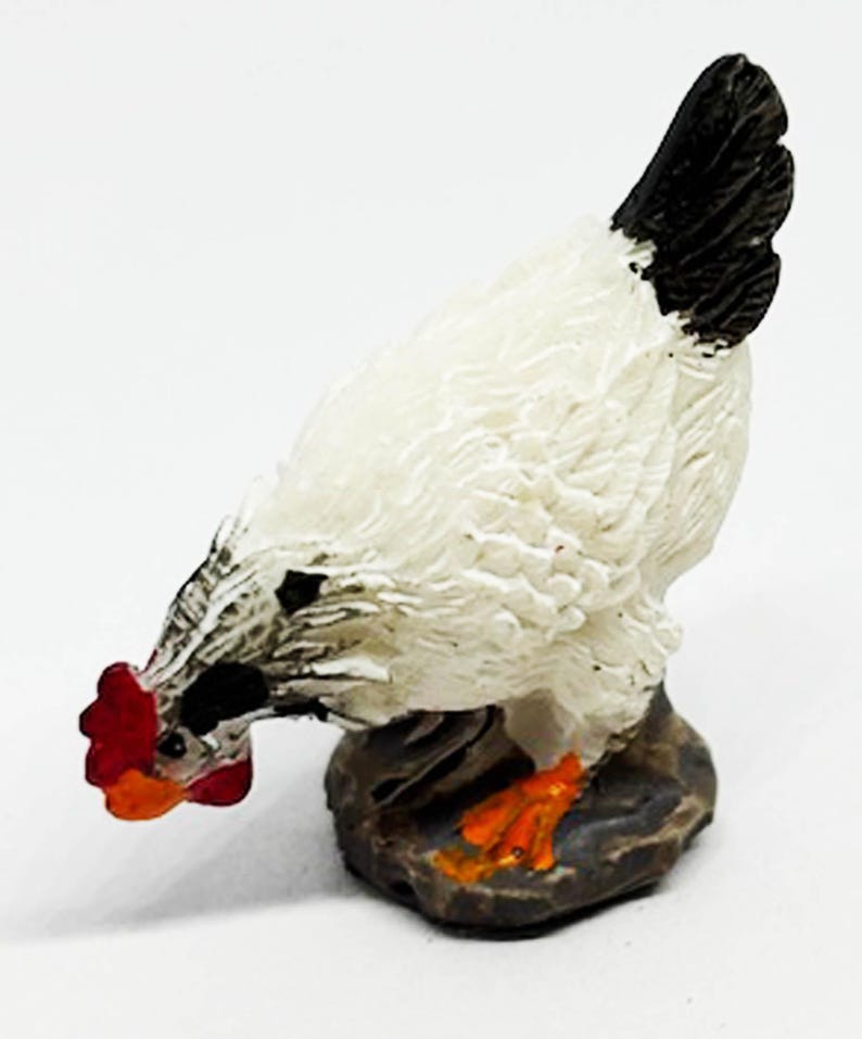 Dolls House Miniature Resin Chickens, Chicks and Rooster 1:12th Scale ...