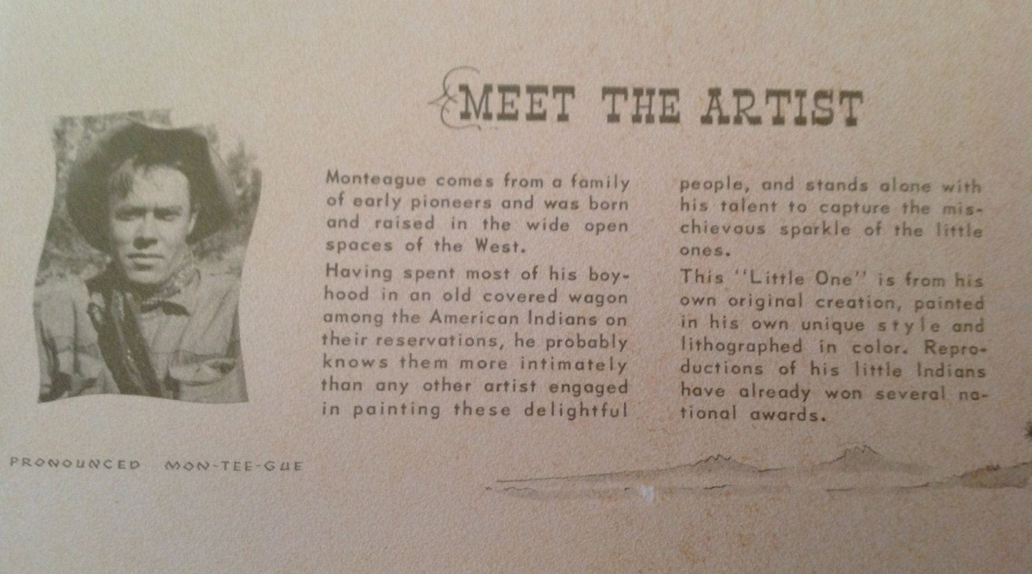 Pair of Vintage Chromolithographs by Monteague of Native - Etsy