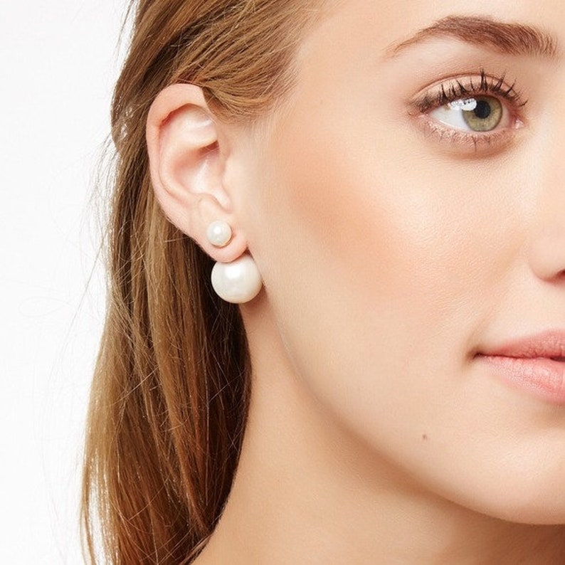 Murano glass double sided earring two sided earrings glass | Etsy