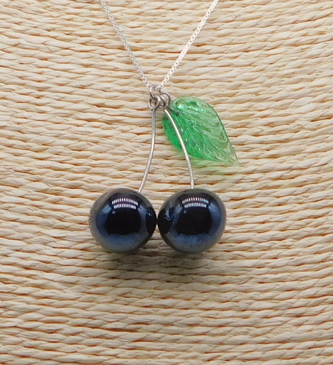 Murano Glass Cherries Necklace , Glass Jewellery, Glass Cherry Pendant ...