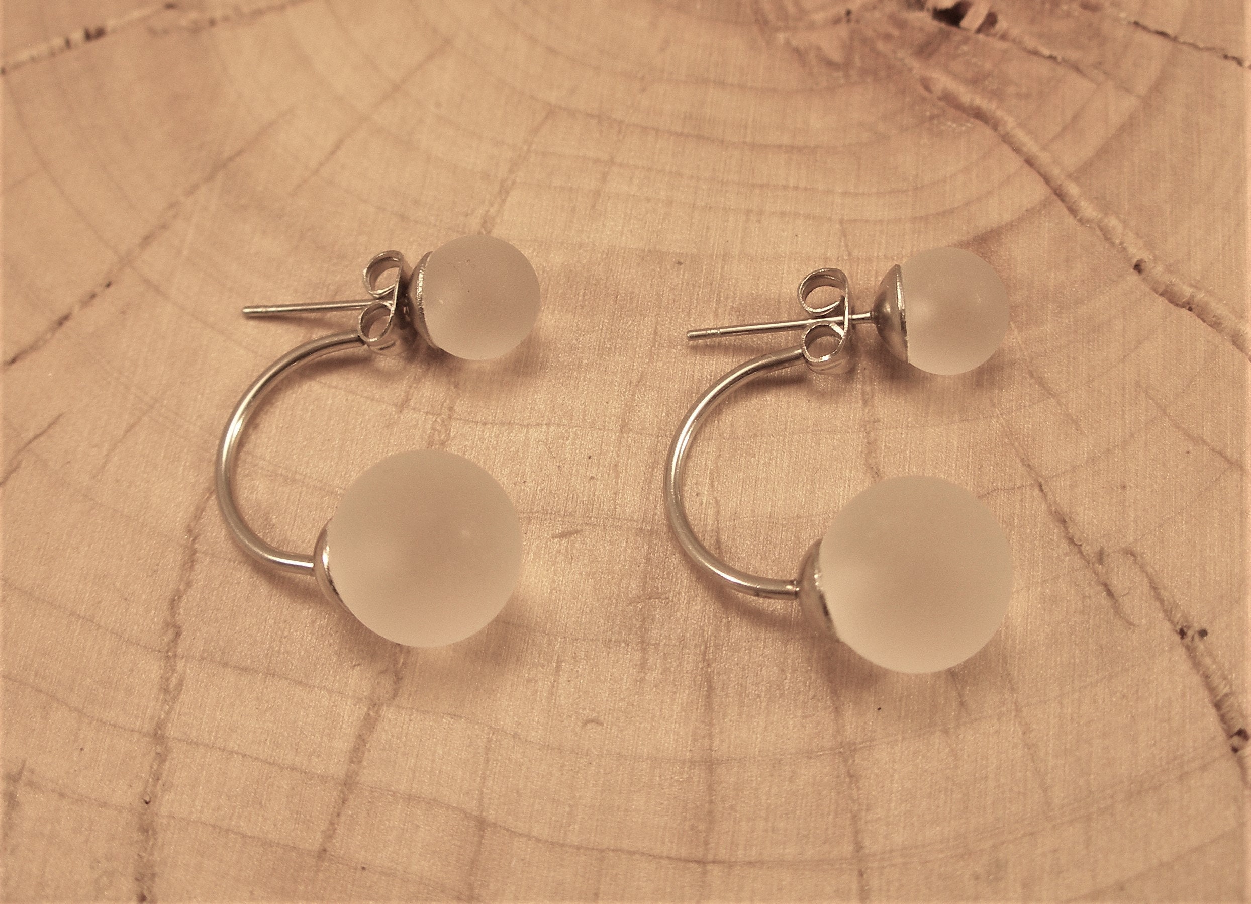 Murano glass ear jacket earrings glass earrings ear jacket | Etsy