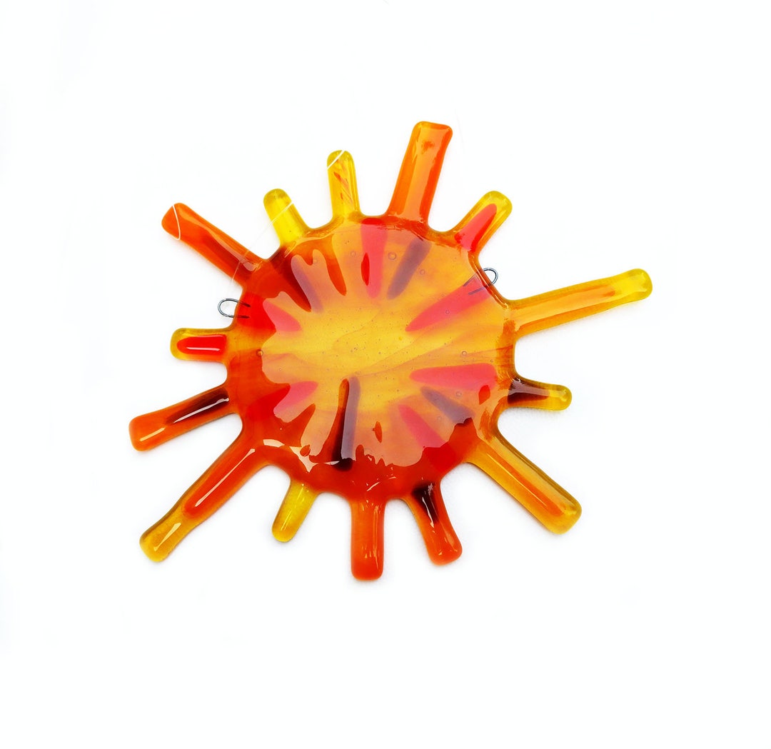Fused Glass Sun Suncatcher - Etsy