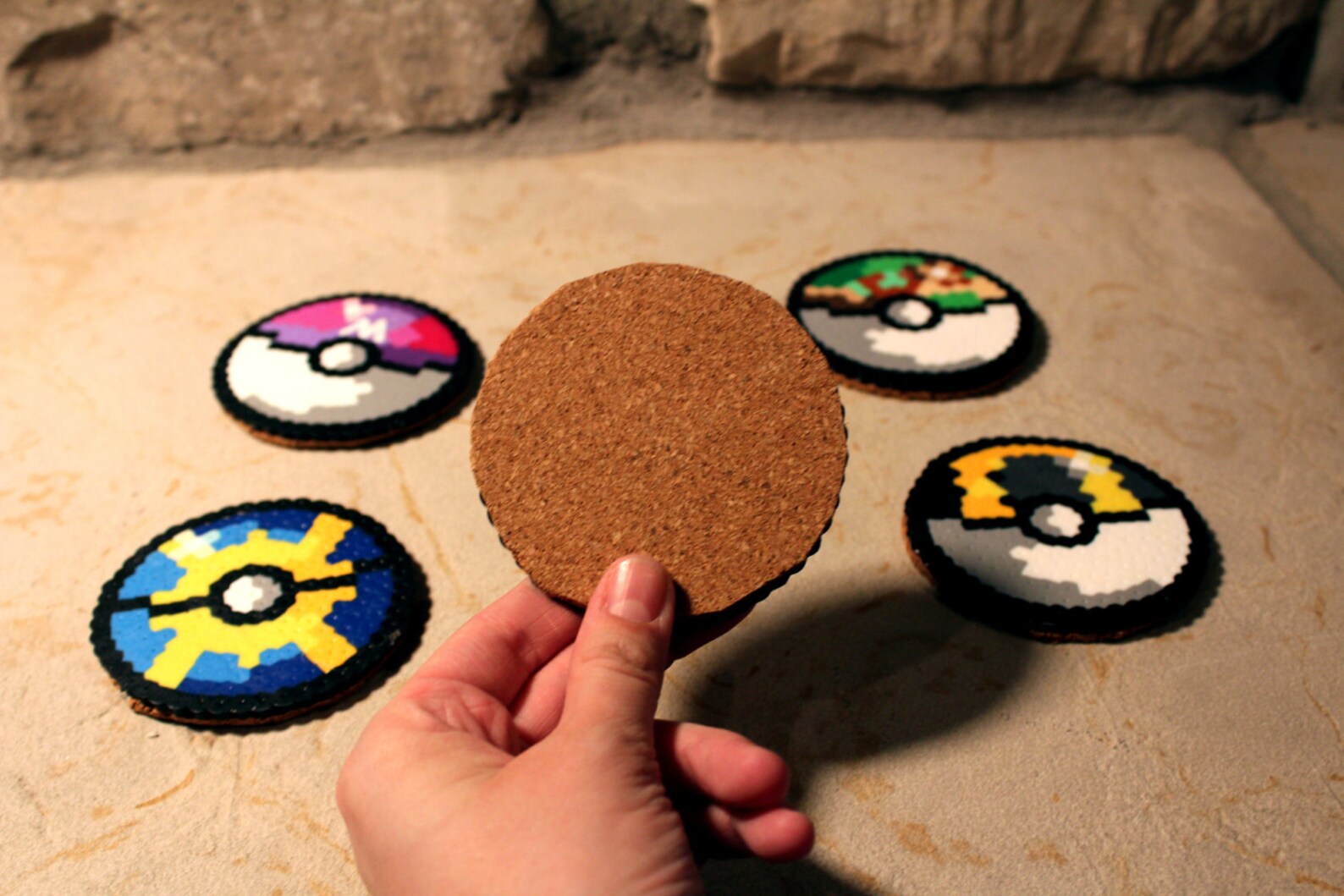 Pokeball Coasters - Etsy