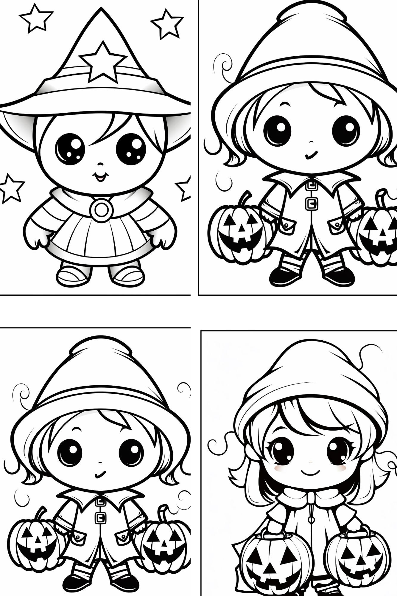 Character Halloween Coloring Pages