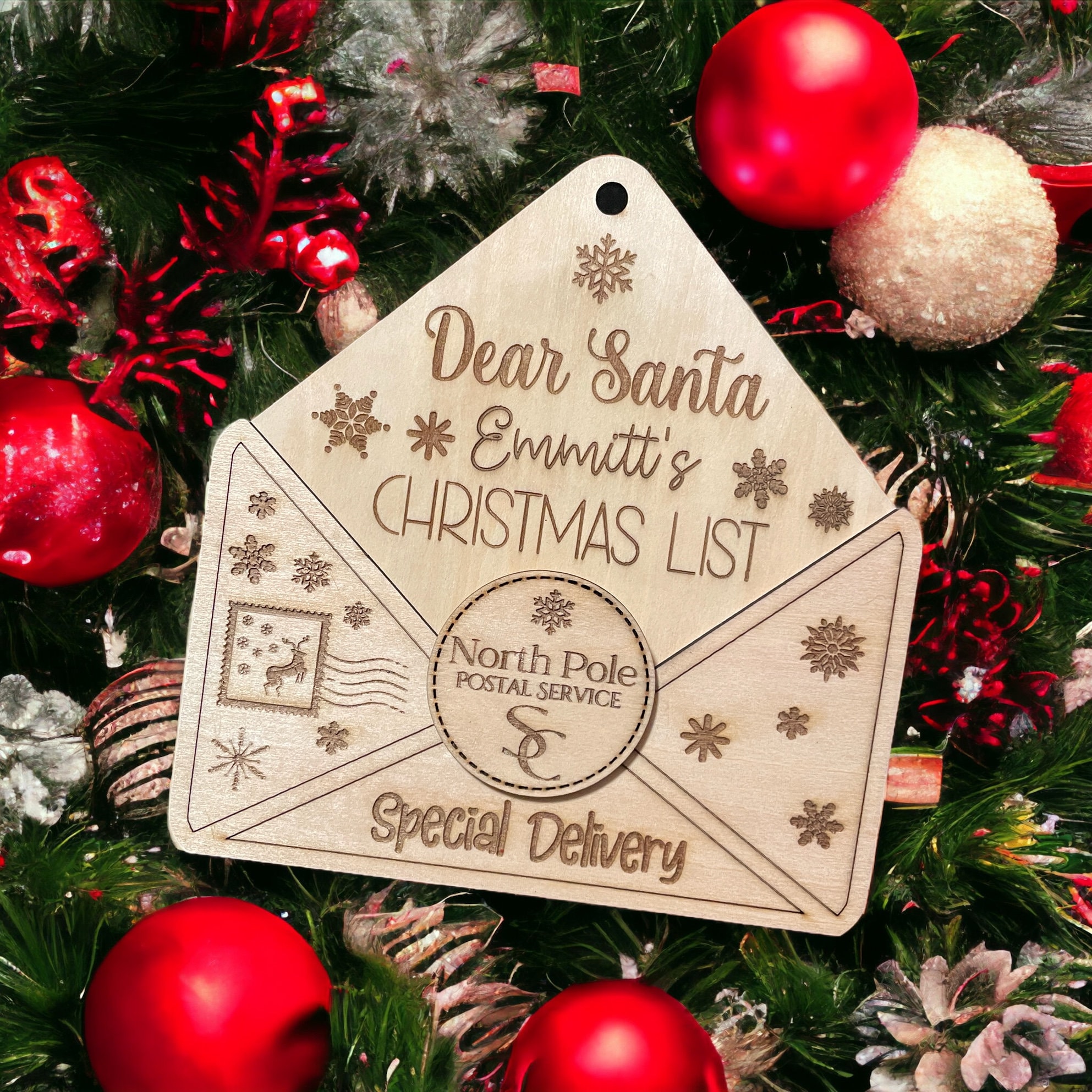 Santa's Christmas List Ornament - Etsy