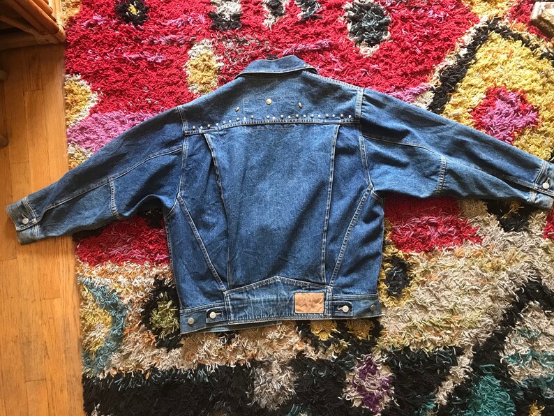 Vintage FREEGO Embellished 80s Denim Jacket - Etsy