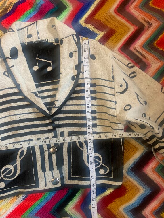 Vintage Tapestry Musical Notes & keys Jacket Novelty … - Gem
