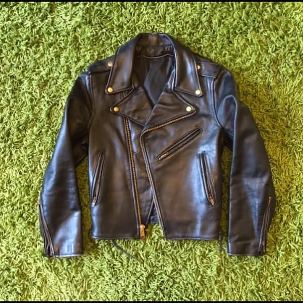Vintage Leather Motorcycle Jacket - Etsy