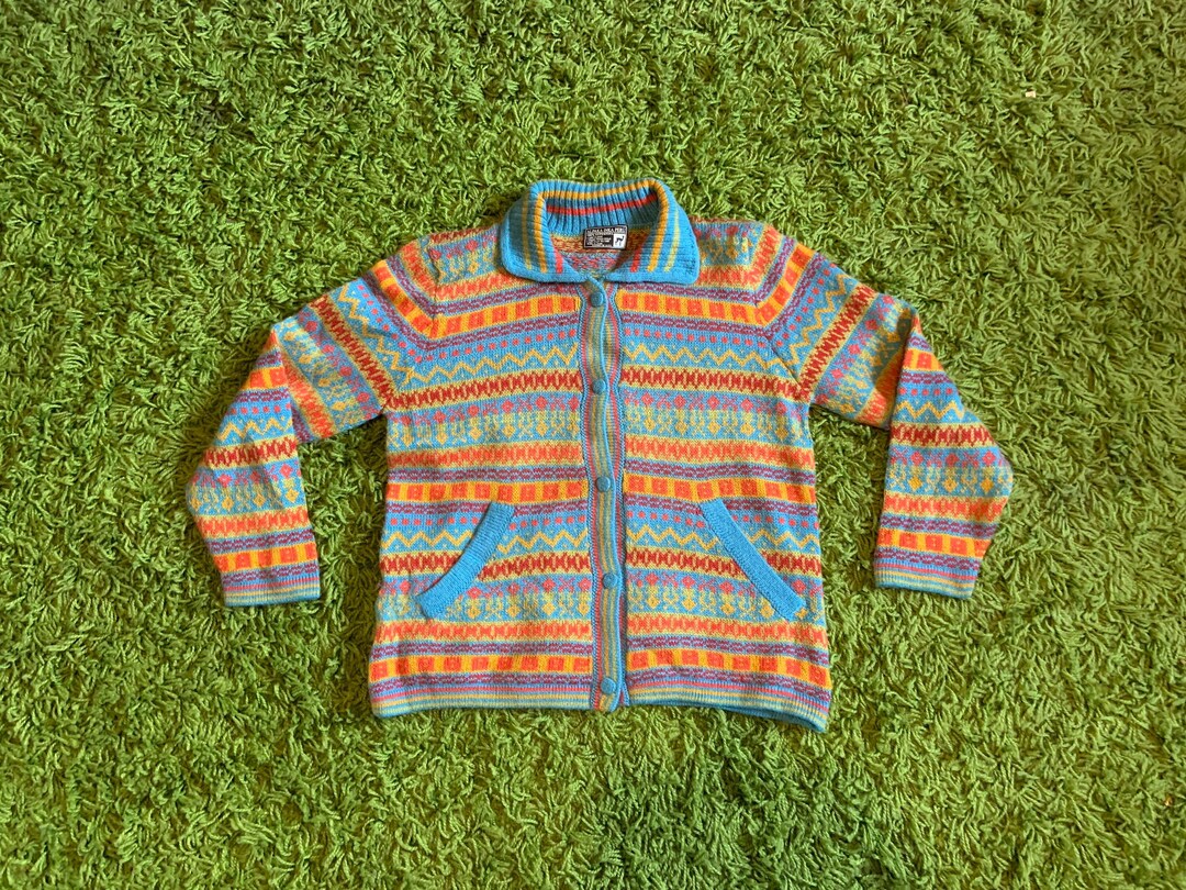 Vintage Cardigan Sweater Peruvian Inca Alpaka - Etsy