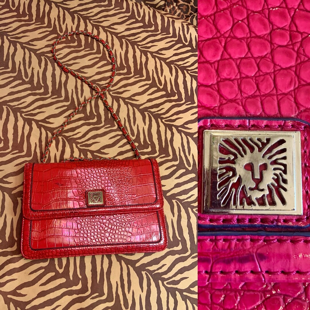 Vintage 80s Snake Skin Print Purse by Anne Klain - Etsy