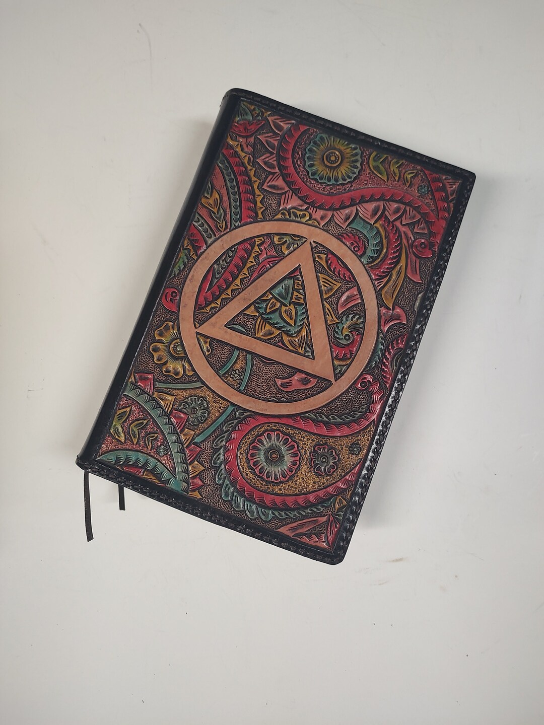 Hard Back Leather Paisley Book Cover - Etsy