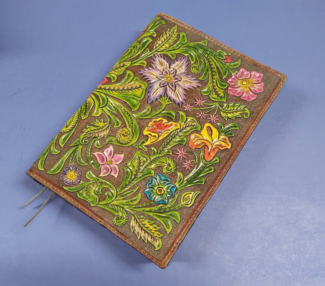 Large Print Leather Wildflower Book Cover for Hard Back AA Big Book - Etsy