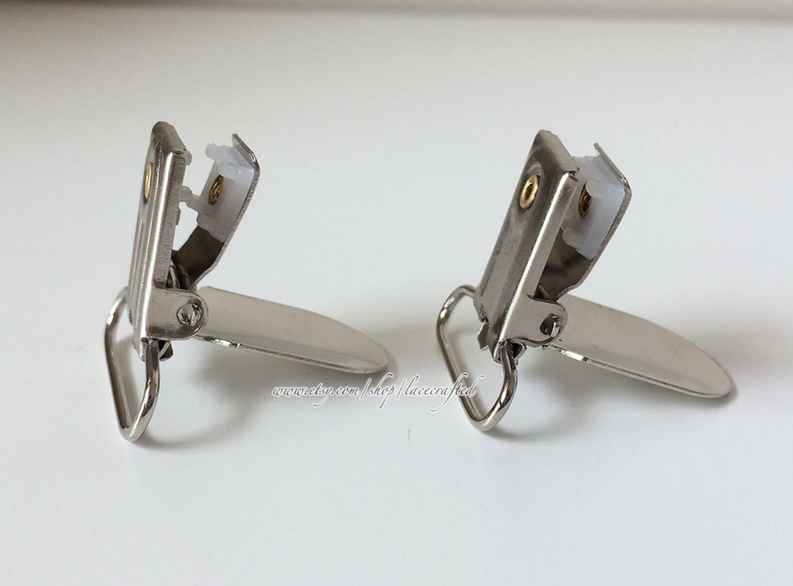 50 Pieces Silvery 25mm 1 Inch Metal Pacifier Clips Buckles - Etsy