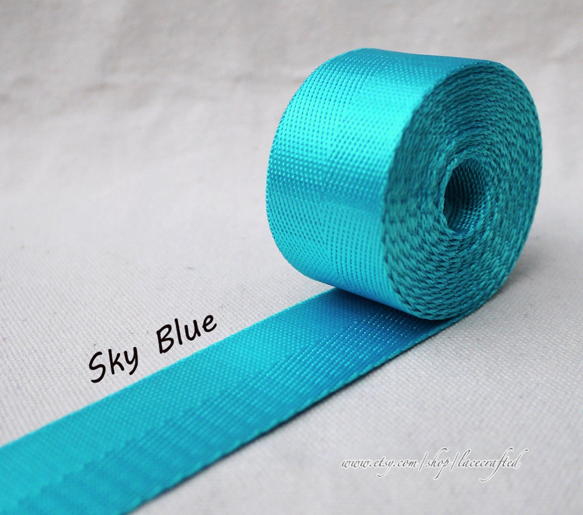 5meter 1.5 Inch/38mm Width Sky Blue Nylon Webbing Colorfully | Etsy