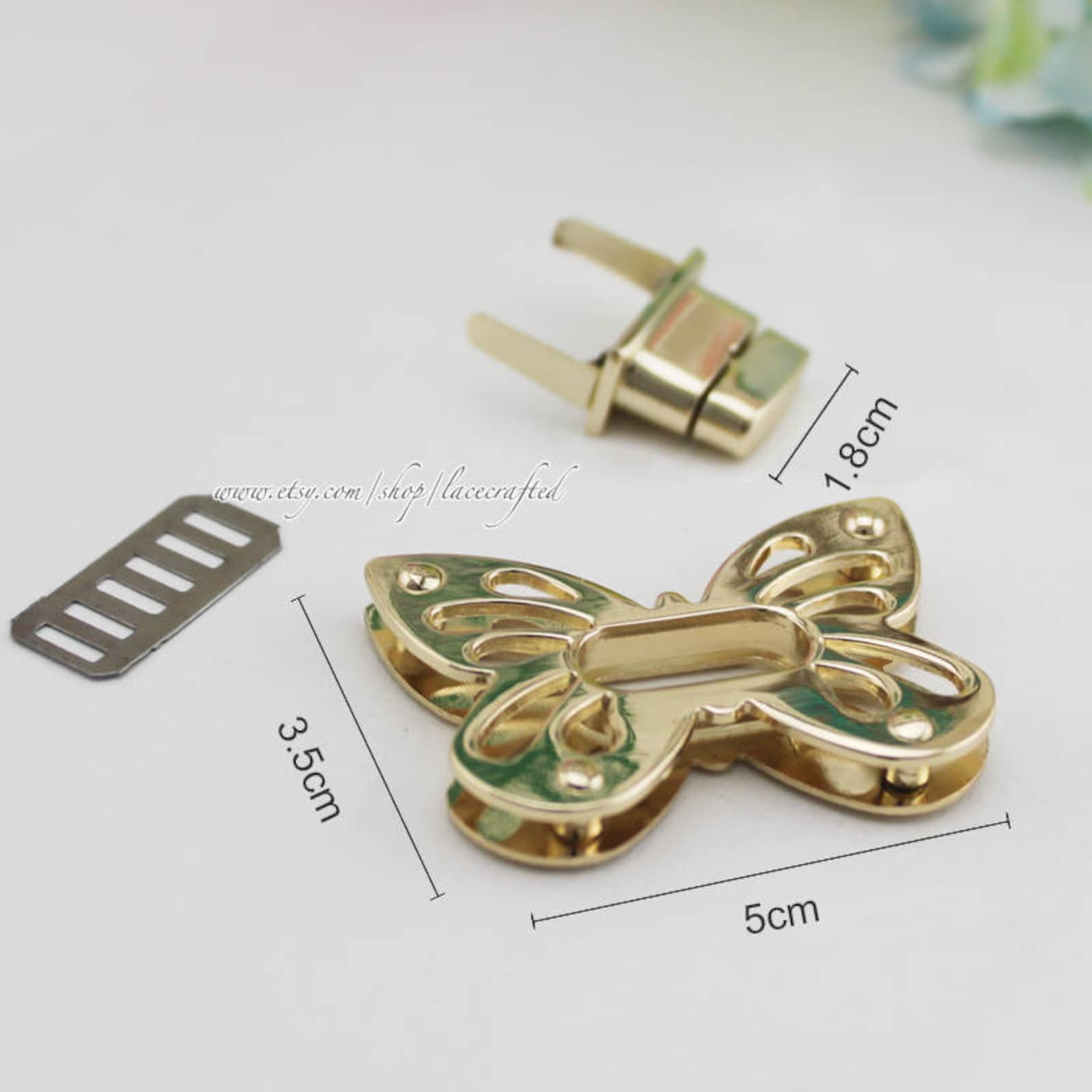 2set 3.5x5cm Bag Lock Purse Twist Lock Closure Turn Lock Fastener Tote ...