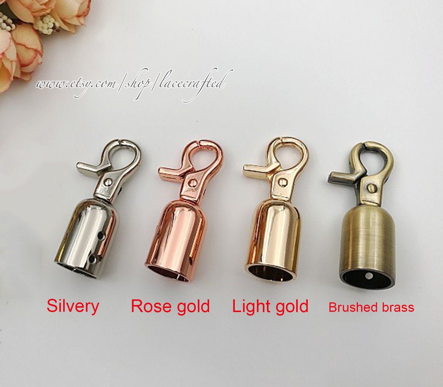 10 Pcs 14mm Brushed Brass Silvery Golden Metal End Stopper | Etsy