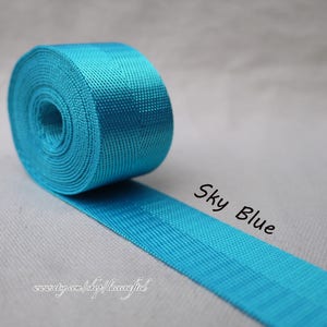5meter 1.5 Inch/38mm Width Sky Blue Nylon Webbing Colorfully Key Fob ...