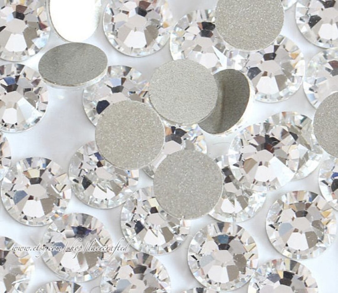 1440pcs Clear Crystal Flat Back Round Crystal Rhinestones Flatback ...