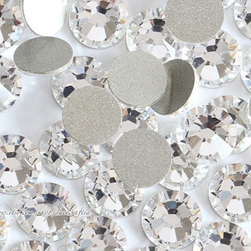 1440pcs Clear Crystal Flat Back Round Crystal Rhinestones | Etsy