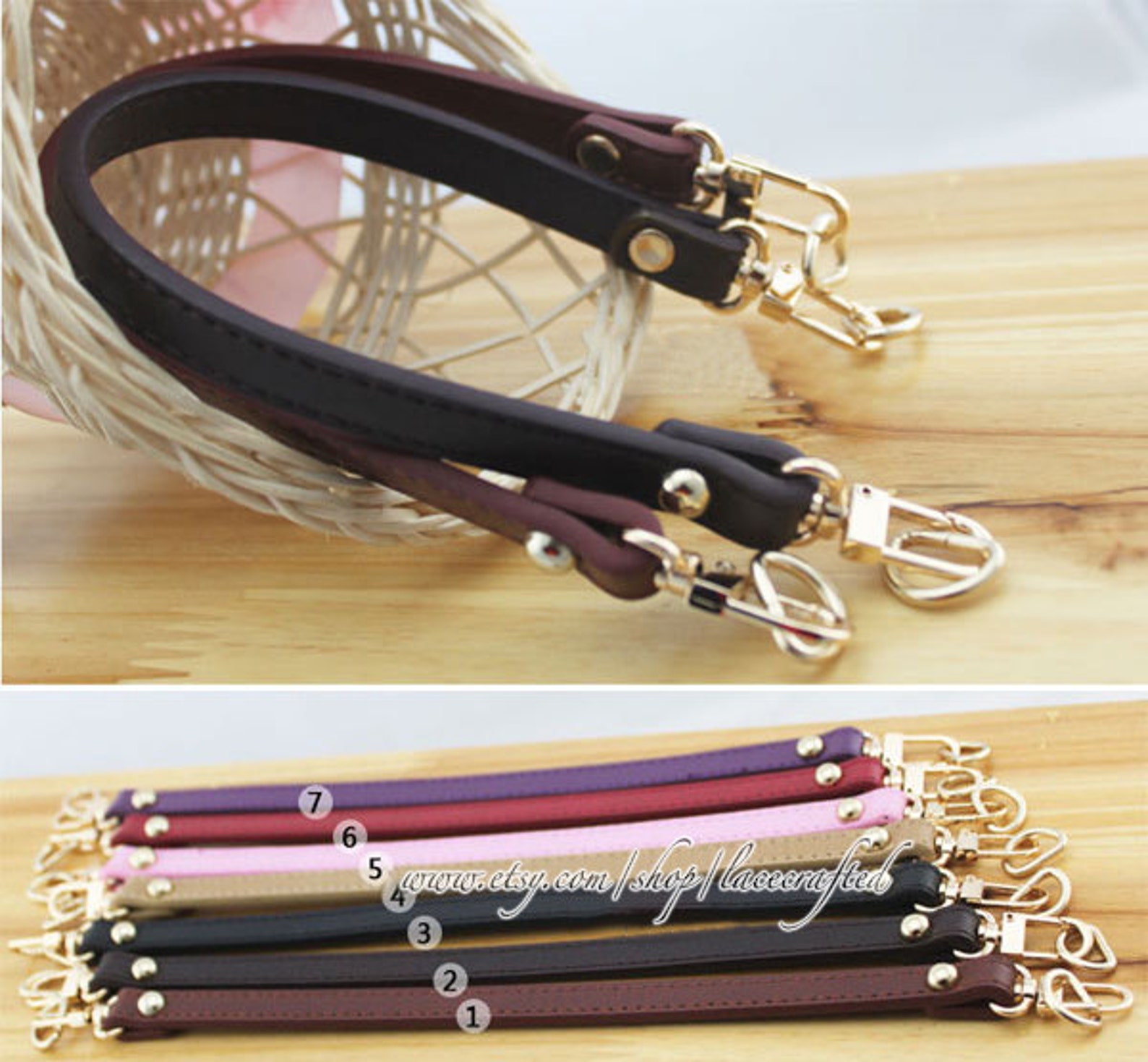 1pc 12inch*1.2cm Replacement Handle Short Purse Handle Purse Strap Bag ...