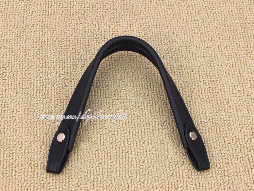 1 Piece Black Removable Leather Purse Replacement Handle PU Leather ...