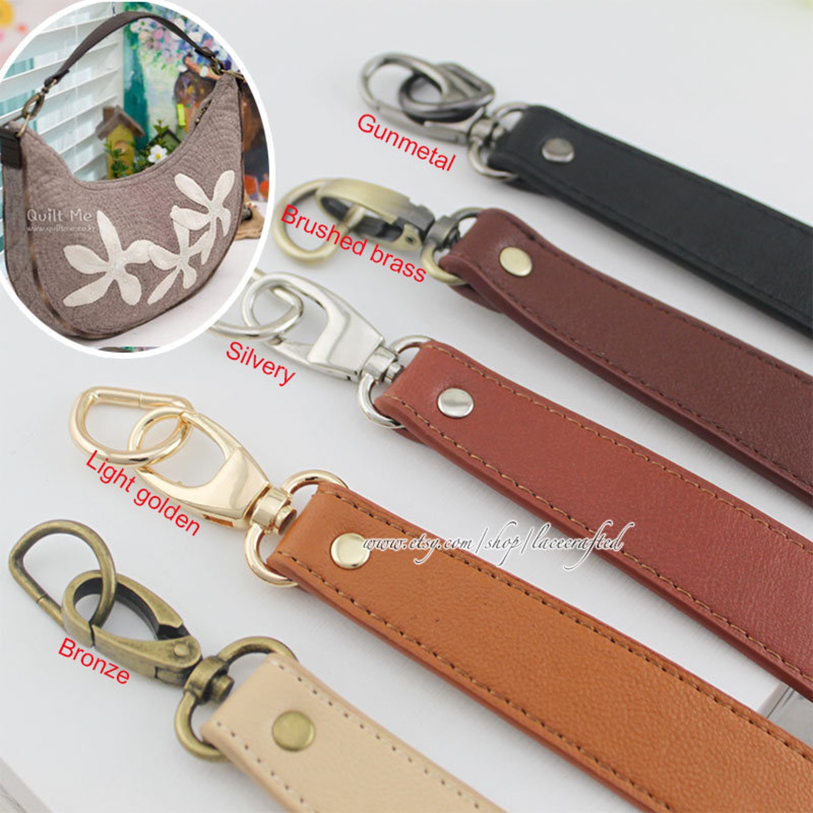1pc Replacement Purse Handle Shoulder Bag Handle Bag Leather Strap ...