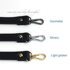 1 Pc Black Removable Leather Handle Purse Replacement Handle PU Leather ...