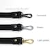 1 Pc Black Removable Leather Handle Purse Replacement Handle PU Leather ...