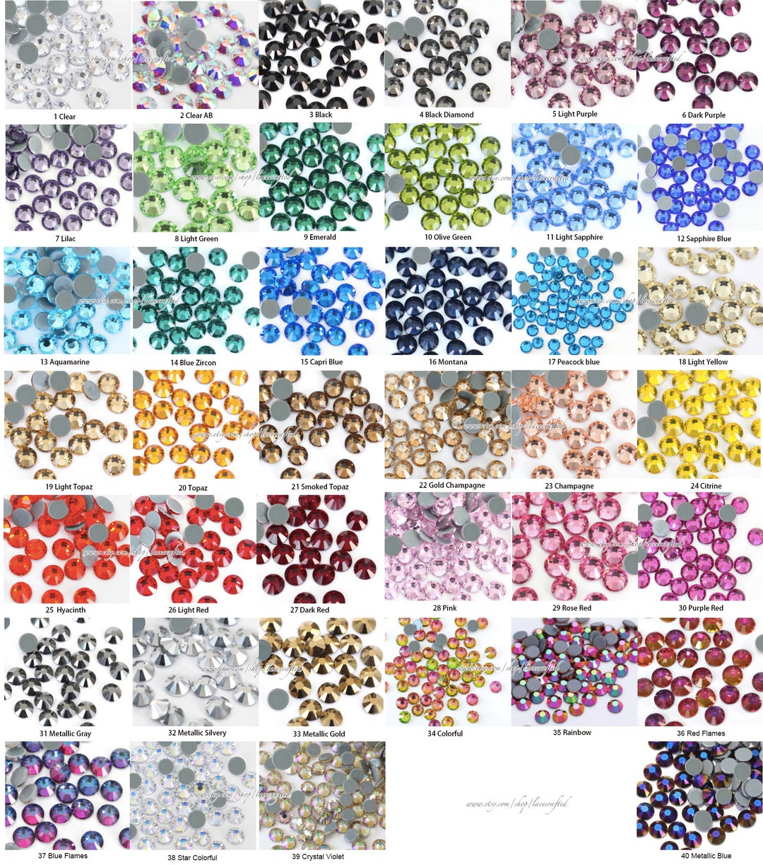 1440 Pcs 12 Facets 2mm Hotfix Hot Fix Iron on Glass Crystal Rhinestone ...