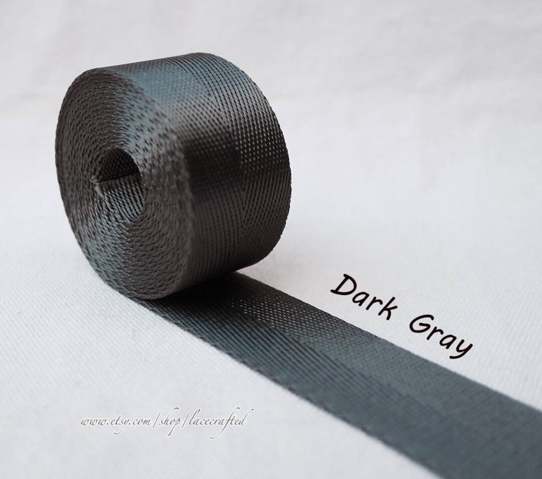 5meter 1.25 Inch/32mm Width Dark Gray Nylon Webbing Colorfully Key Fob ...