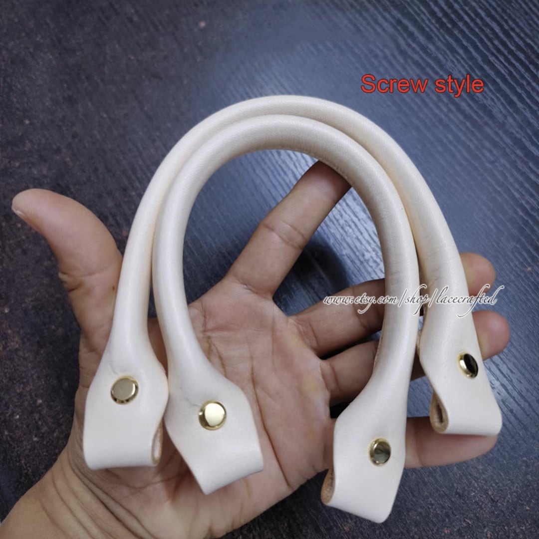 1 Pair Genuine Leather Bag Handle Replacement Real Leather Bag Handles ...
