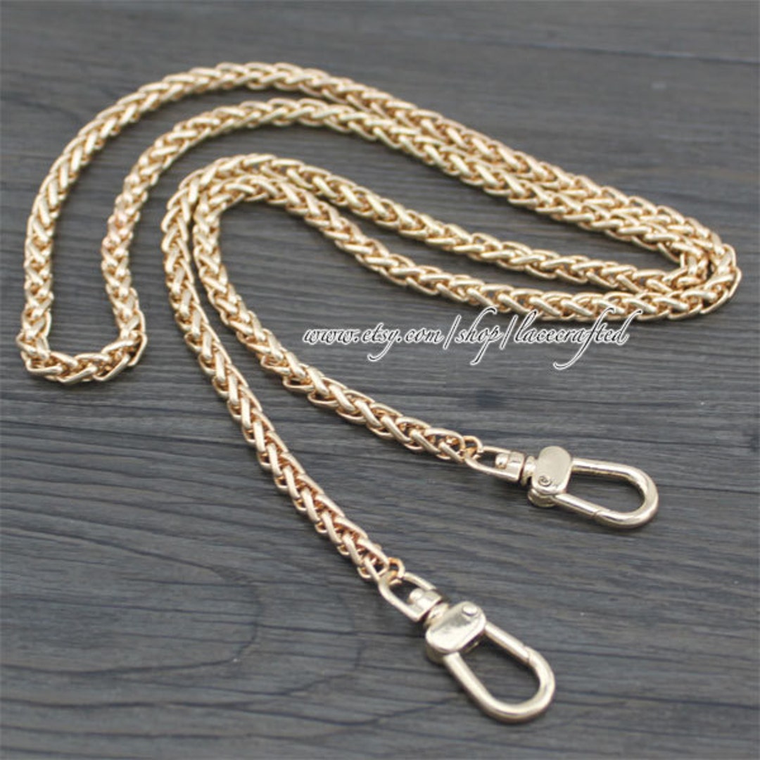 1pc 100-120cm Light Golden Metal Chains Fox Tail Chain Herringbone ...