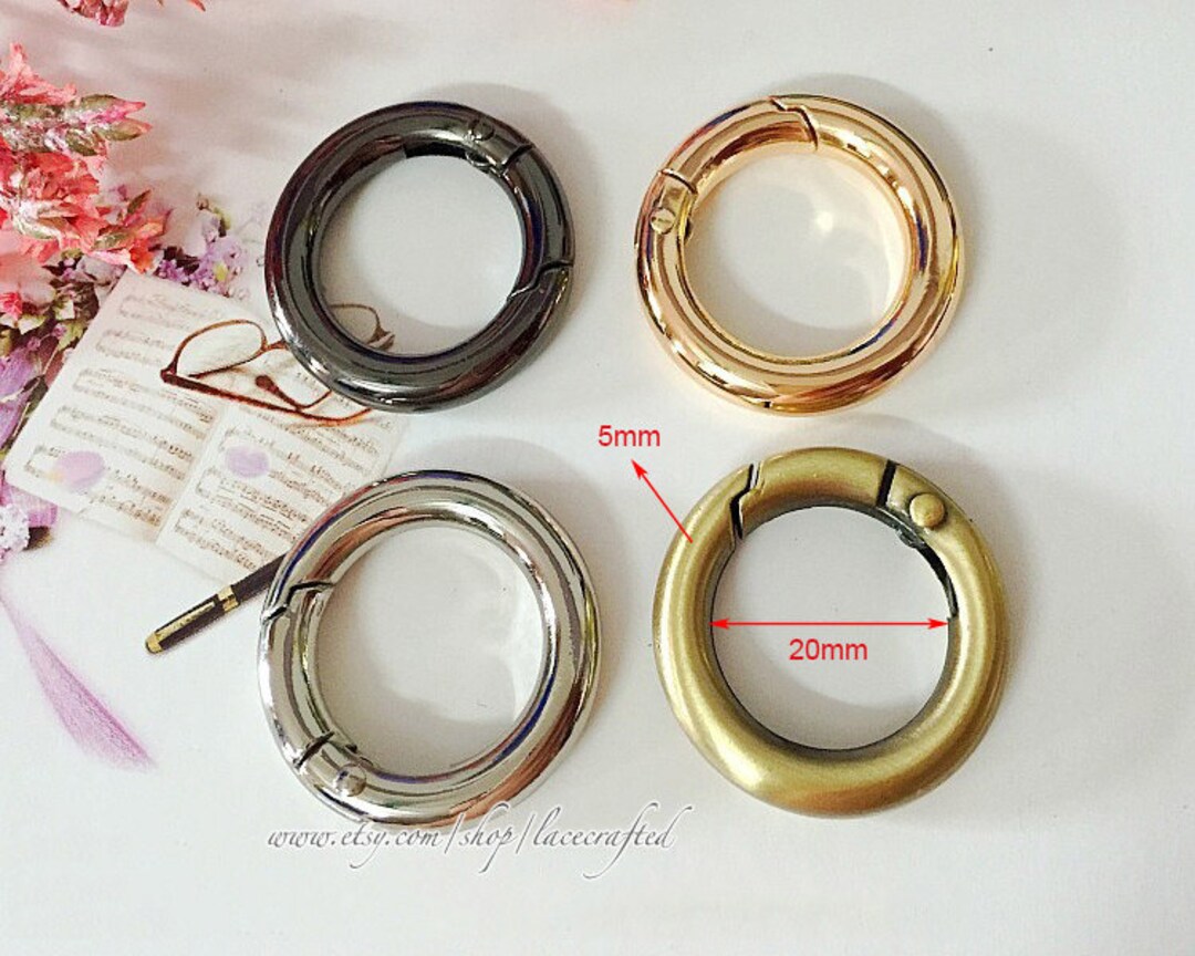 10 Pcs 2cminner Diameter Brushed Brass Gunmetal Light Golden Silvery ...