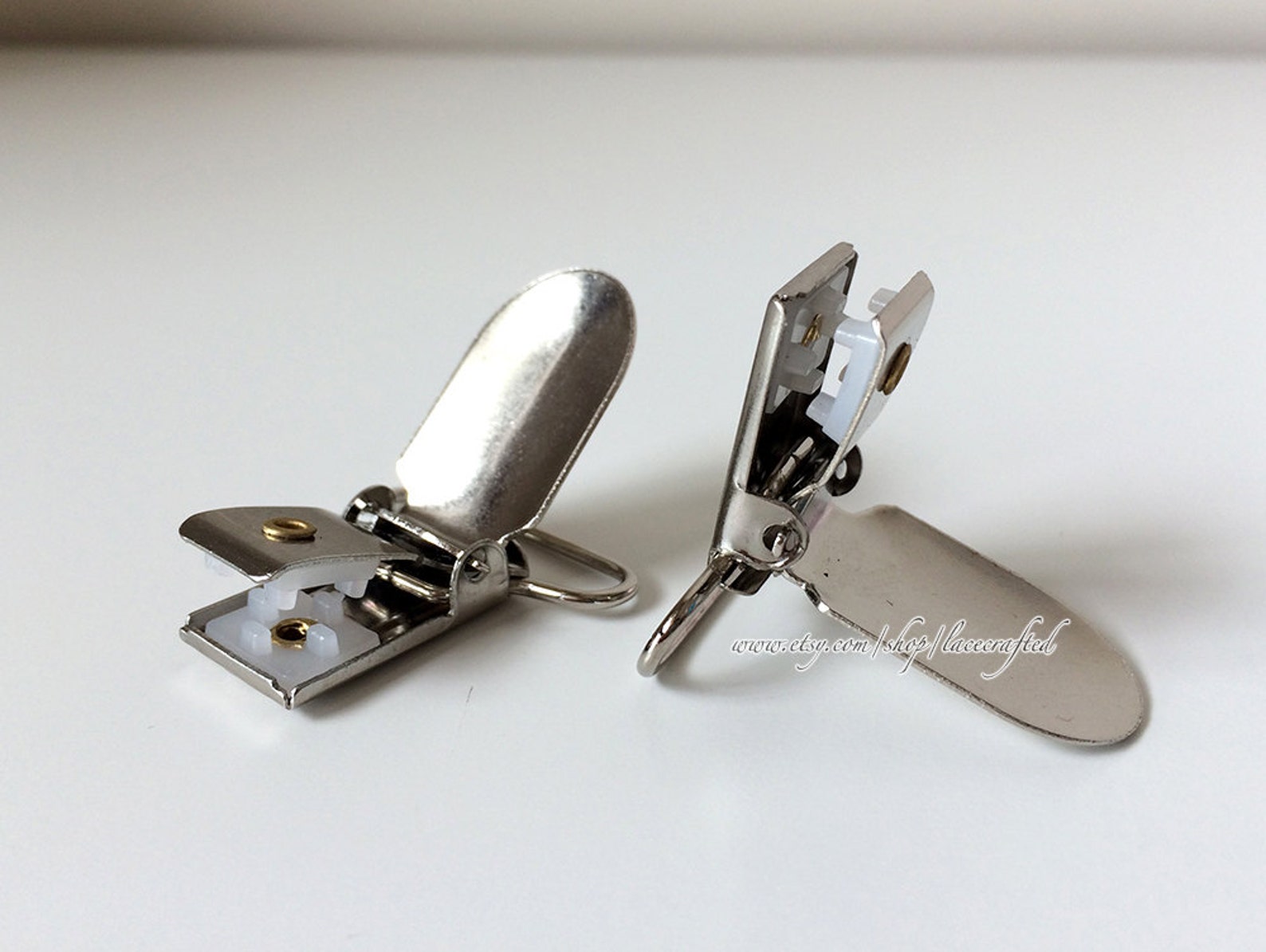 50 Pieces Silvery 25mm 1 Inch Metal Pacifier Clips Buckles - Etsy