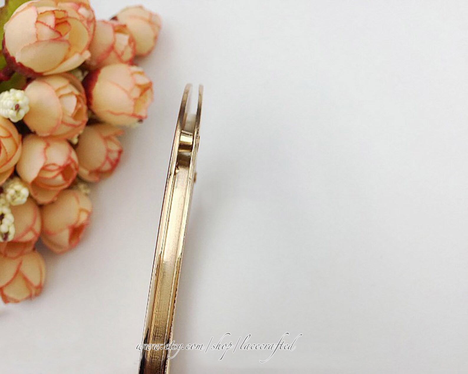 1 Pair Light Golden Metal Handbag Handle Oval Bag Handle Metal | Etsy