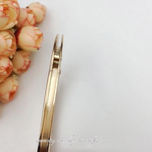 1 Pair Light Golden Metal Handbag Handle Oval Bag Handle Metal Eyelet ...