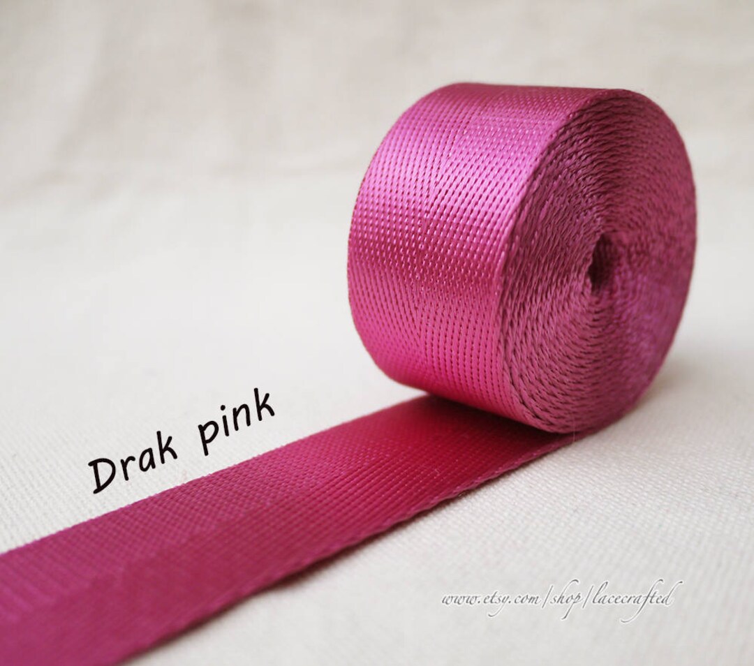 5meter 1.5 Inch/38mm Width Dark Pink Nylon Webbing Colorfully Key Fob ...