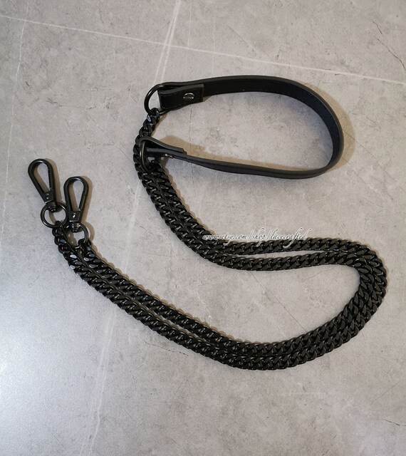 1 Pc 8mm 11mm Width Matte Black Chain Genuine Leather Strap | Etsy
