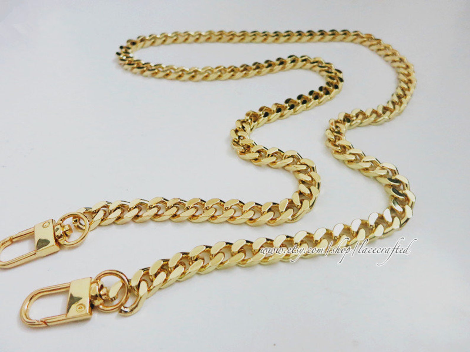 1 Pc 8mm Width Golden Chain Strap Handle Replacement Bag Purse | Etsy